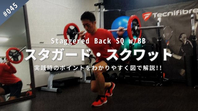 【TRAINING MOVIE】#045 スタガード・バックスクワット｜Staggered Back SQ w/BB【下半身】｜TORECON